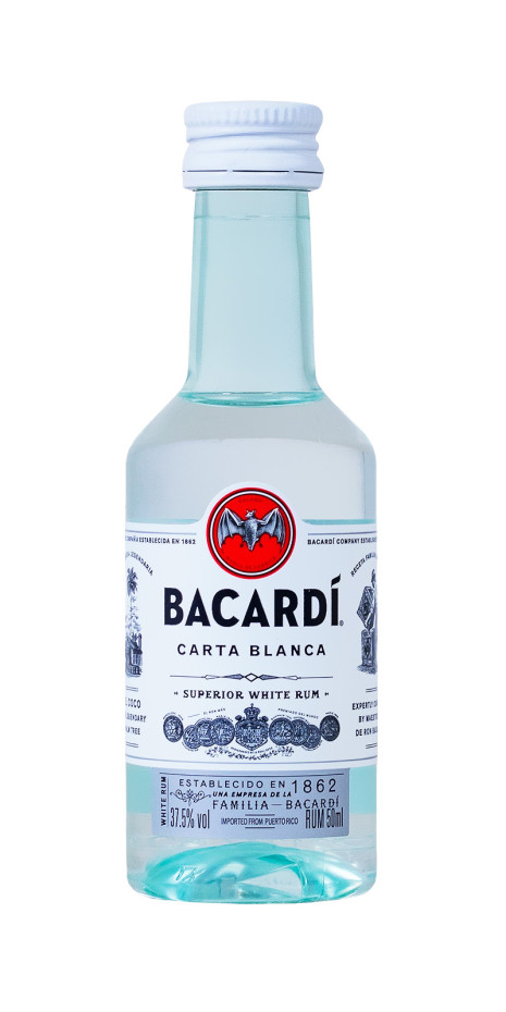 Bacardi Carta Blanca Rum Miniatur kaufen - 0,05L 37,5%
